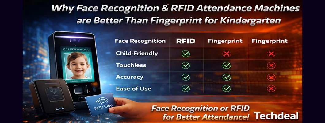 কিন্ডারগার্টেনের জন্য ফেস রিকগনিশন ও RFID হাজিরা মেশিন
