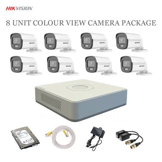 Hikvision 8 unit colour view camera package Price in BD | Techdeal